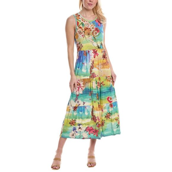 Johnny Was | Dresses | Johnny Was Tie Dye Sleeveless Tiered Dress ...